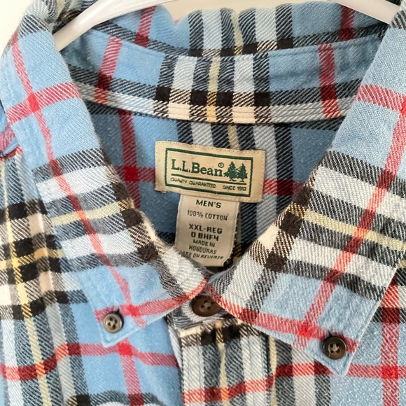 L.L. Bean | Shirts | Vintage Llbean Mens Xxl Reg Flannel Plaid Button Down Burberry Look | Poshmark
